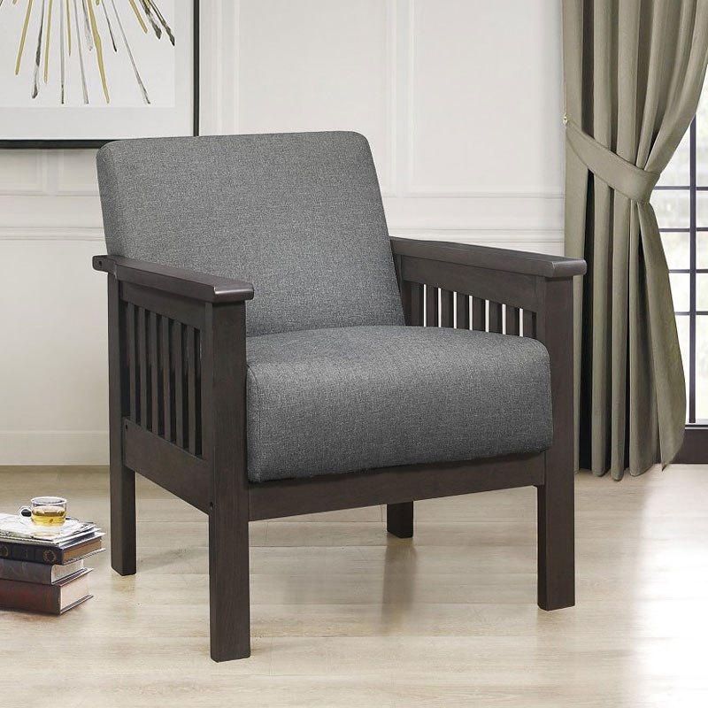 Lewiston Accent Chair (Gray) by Homelegance | FurniturePick