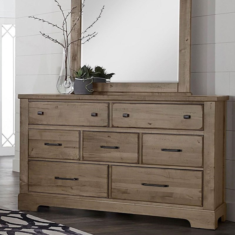 Cool Rustic Dresser (Stone Grey) by Vaughan Bassett | FurniturePick