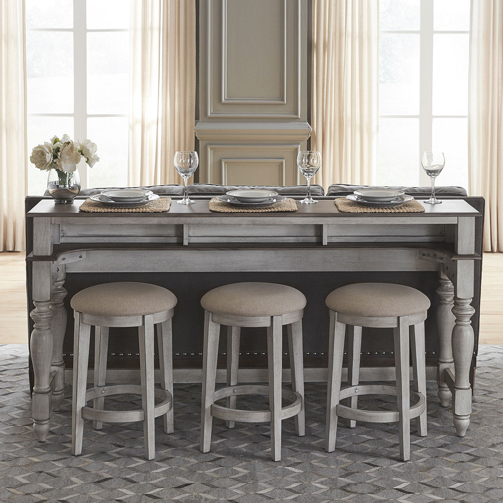 Ocean Isle Console Bar Table Set (Antique White) by Liberty Furniture ...