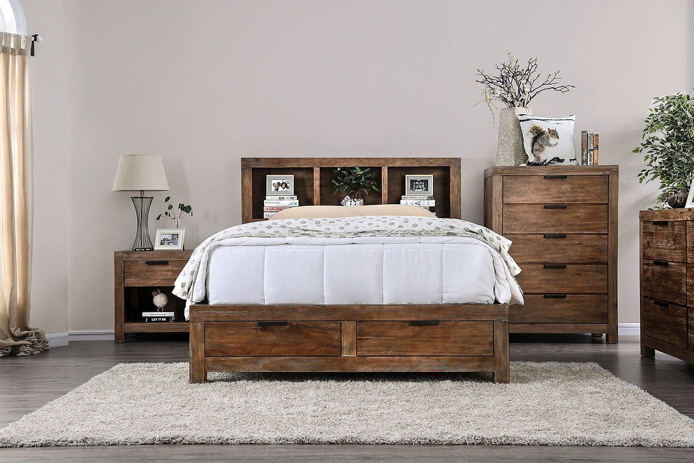 McAllen Bookcase Bedroom Set by Furniture of America | FurniturePick