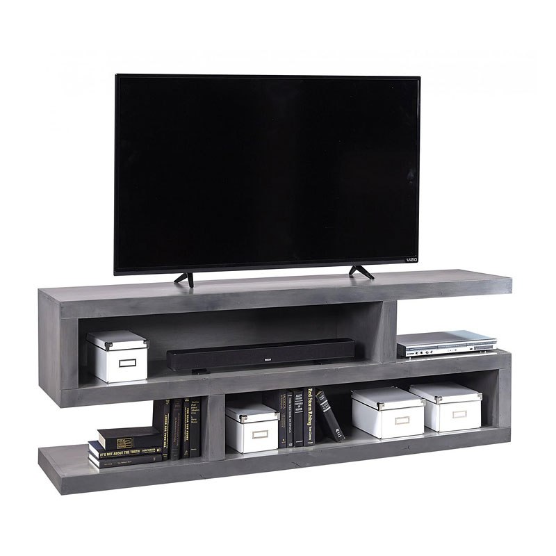 Lifestyle 74 Inch Open S Console (Smokey Grey) by Aspenhome | FurniturePick