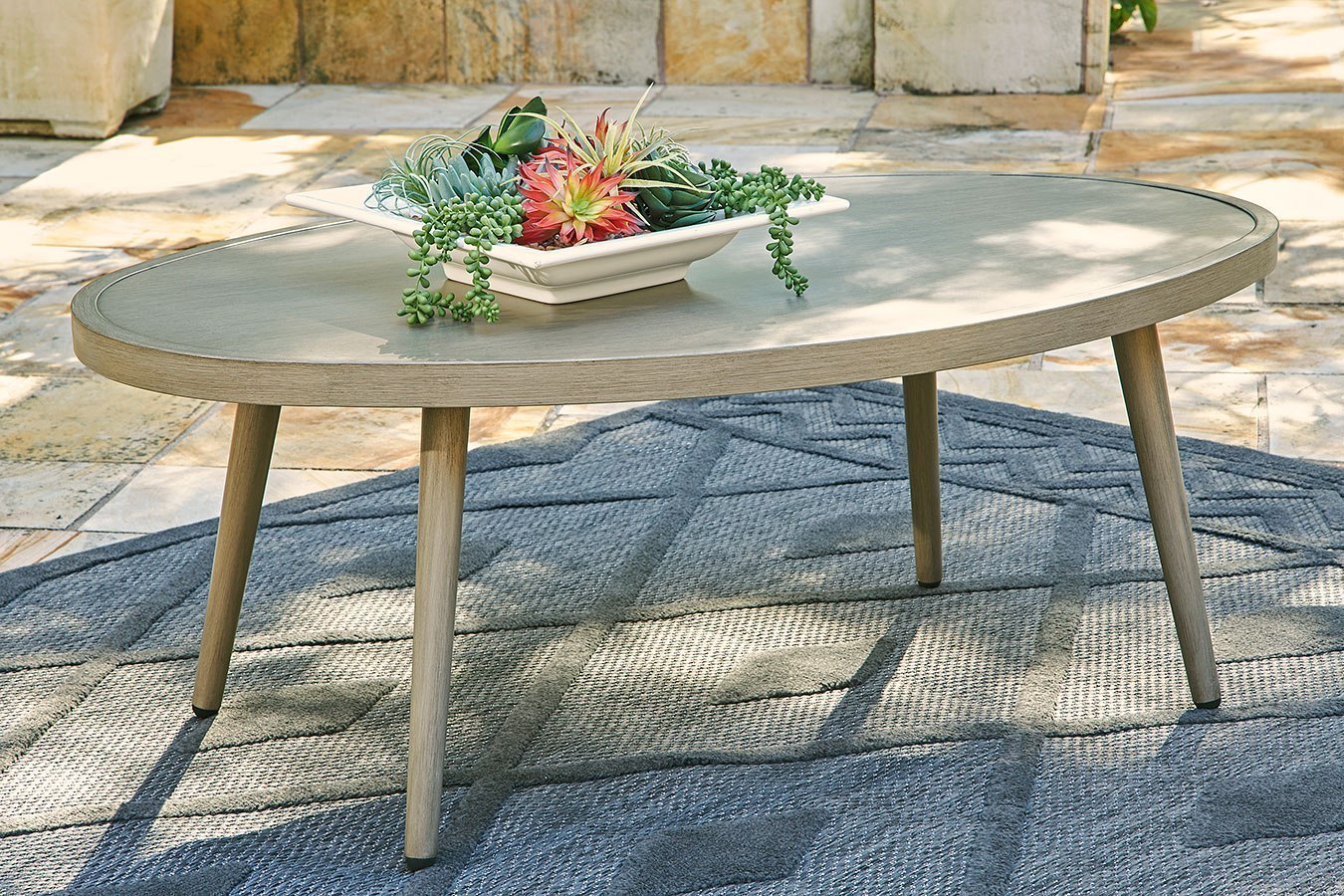 Swiss Valley Outdoor Cocktail Table by Signature Design by Ashley ...