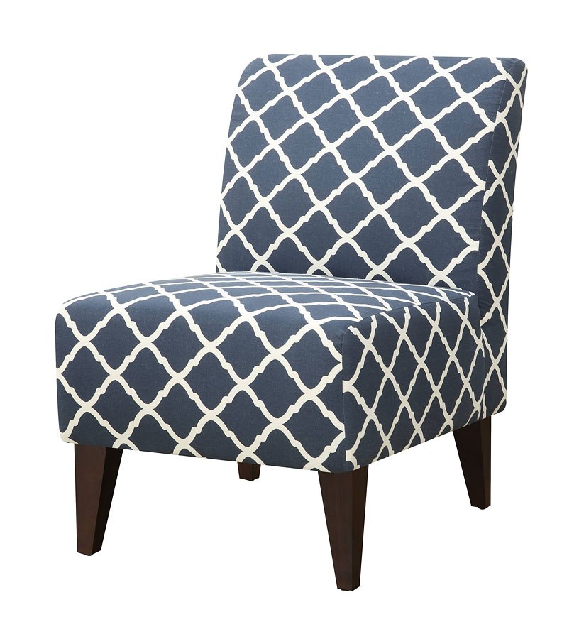 Scarlett Accent Chair (Pattern Blue) by Elements Furniture | FurniturePick
